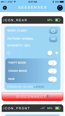 See.Sense Icon Front & Rear Lights