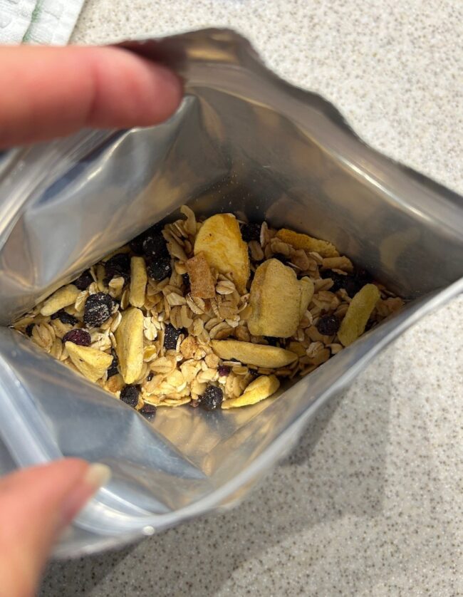 Blueberry crisp – Inside